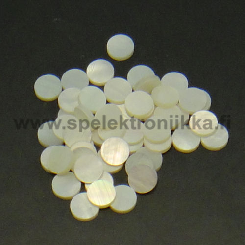 Otelautamerkki WHITE MOP 6mm inlay dot pearl dots simpukka aito | SP ...