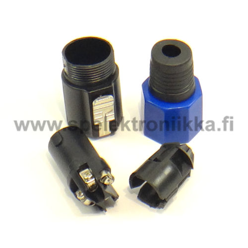 Speakon-tyylinen PA-liitin, 4 -napainen, uros, johtoon | SP-Elektroniikka