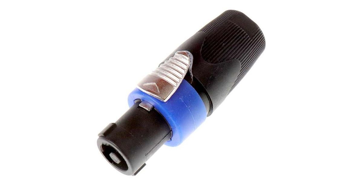 Speakon-tyylinen PA-liitin, 4 -napainen, uros, johtoon | SP-Elektroniikka