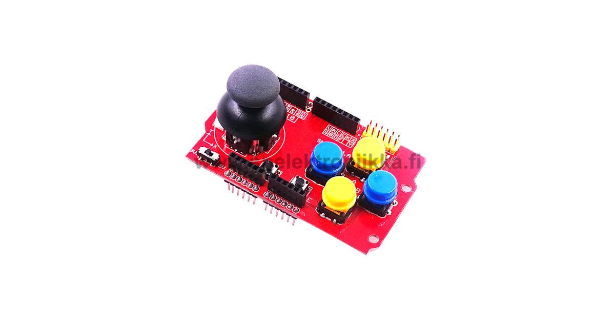 Joystick Shield For Arduino Expansion Board Analog Keyboard And Mouse Function Sp Elektroniikka Oy 2907